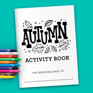 Autumn Activity Coloring Book for Kids - Digital Files Instant Download ...