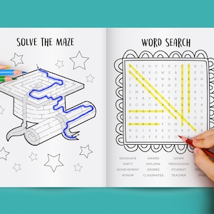 Graduation Activity Coloring Book for Kids - Digital Files Instant ...