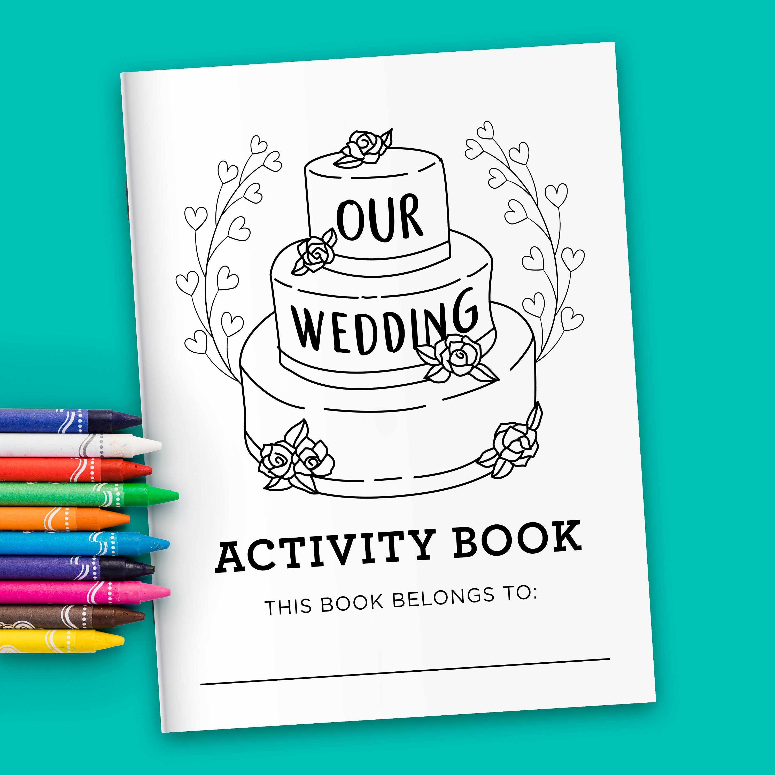 Wedding Activity Coloring Book for Kids - Instant Download DIY Digital ...