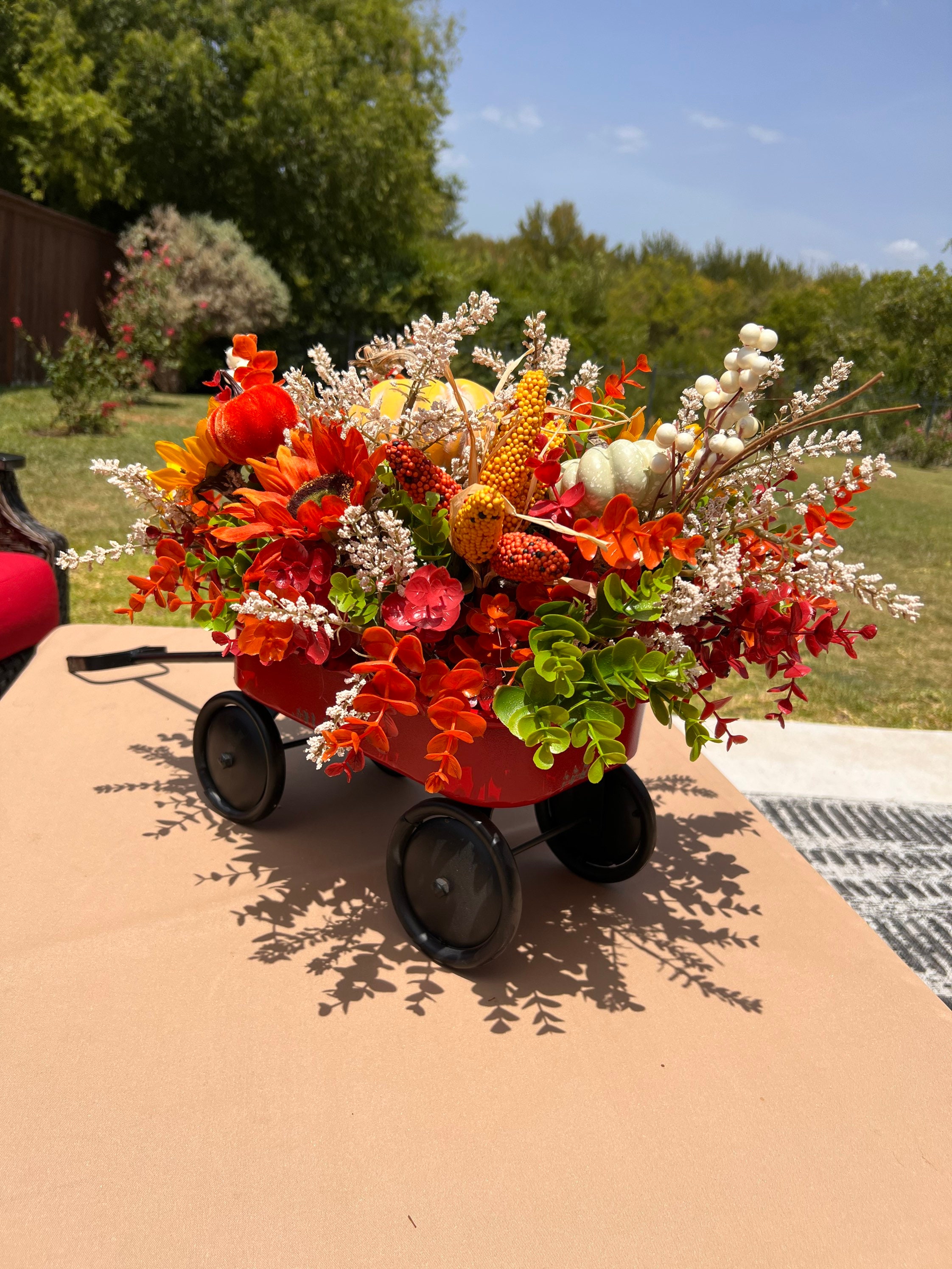 Mini Red Wagons For Centerpieces Popcorn Cart Candy Stand Goodie Favor
