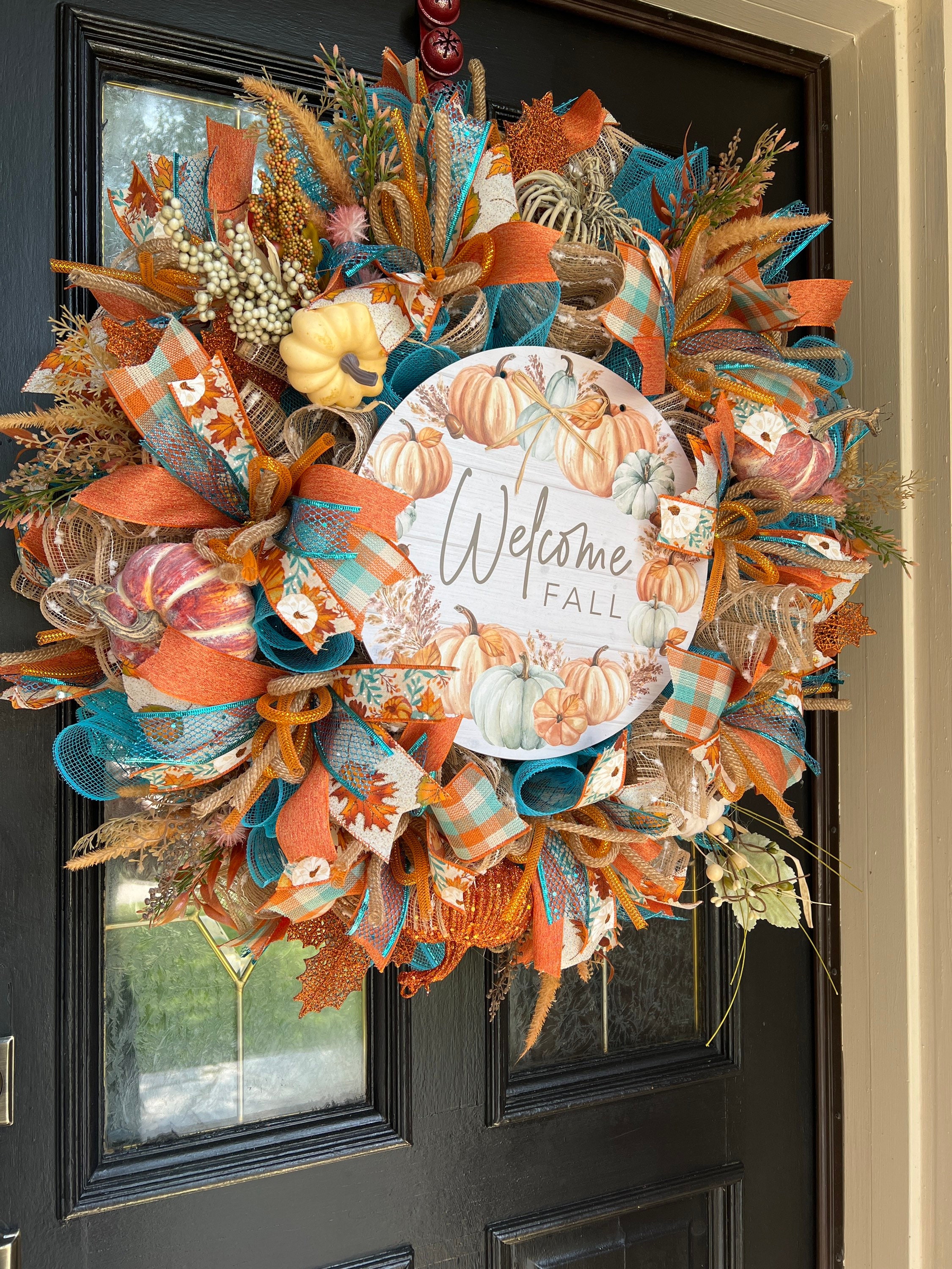 Welcome Fall Welcome Fall Wreath Fall Wreath for Front Door - Etsy
