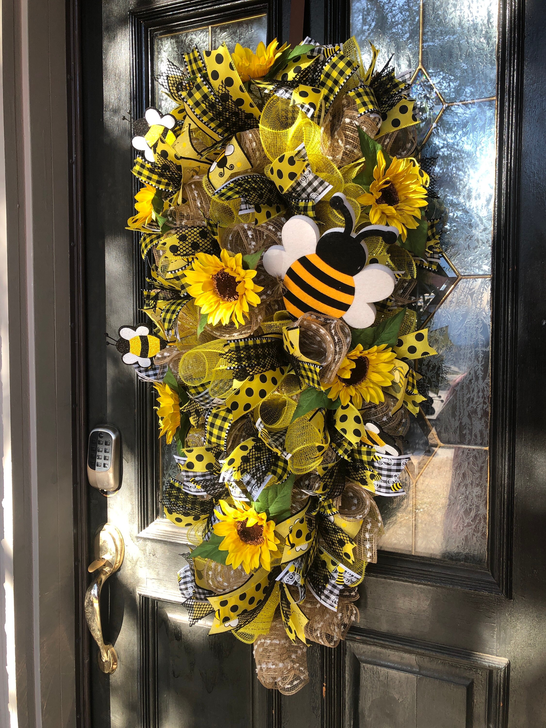 Bumblebee Swag Yellow Swag Summer Swag Summer Door Decor | Etsy