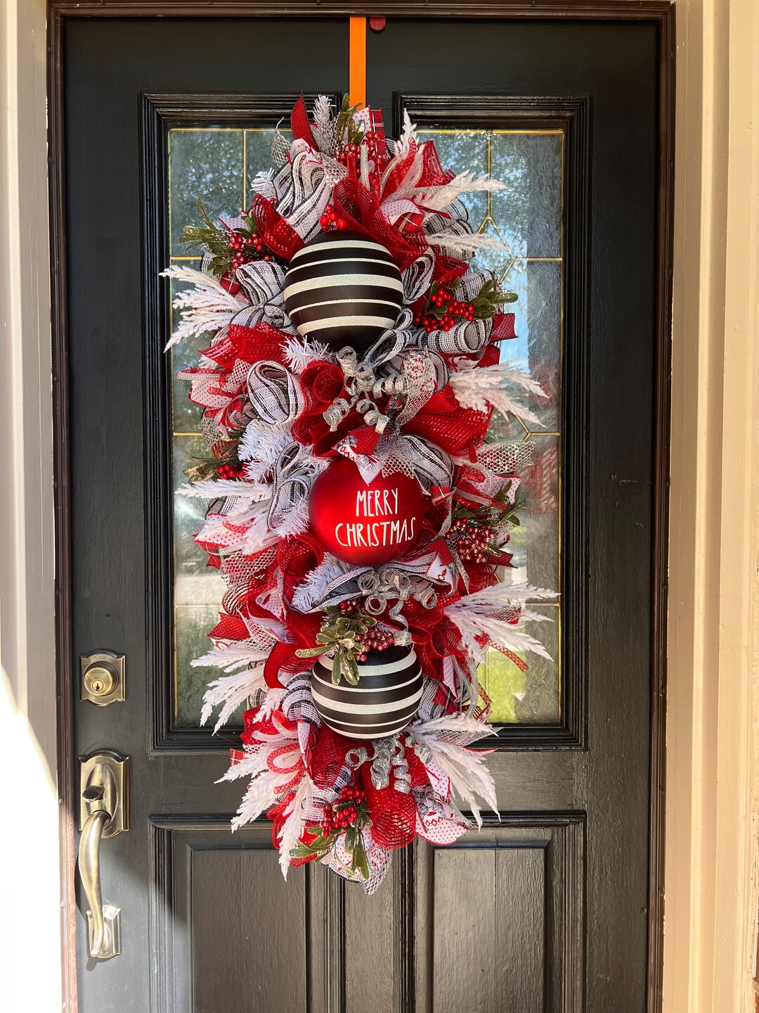 Merry Christmas Swag, Xtra Large Christmas Swag, Christmas Door Decor ...