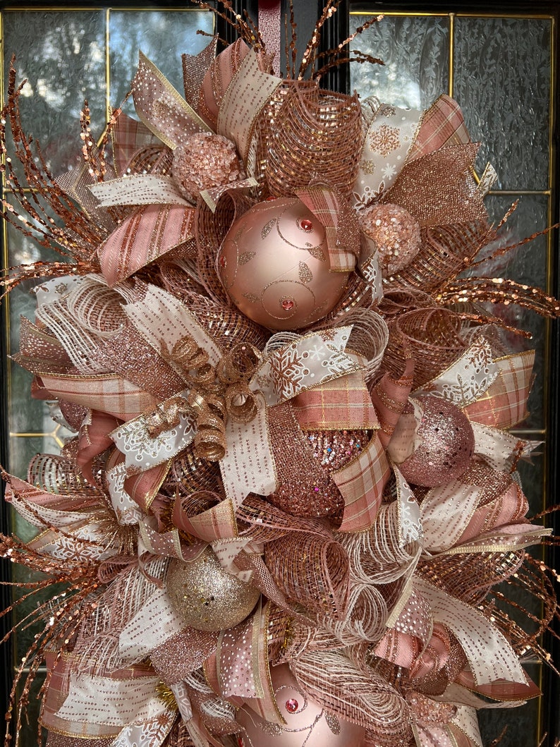 Rose Gold Swag Xtra Large Rose Gold Swag Rose Gold Christmas - Etsy