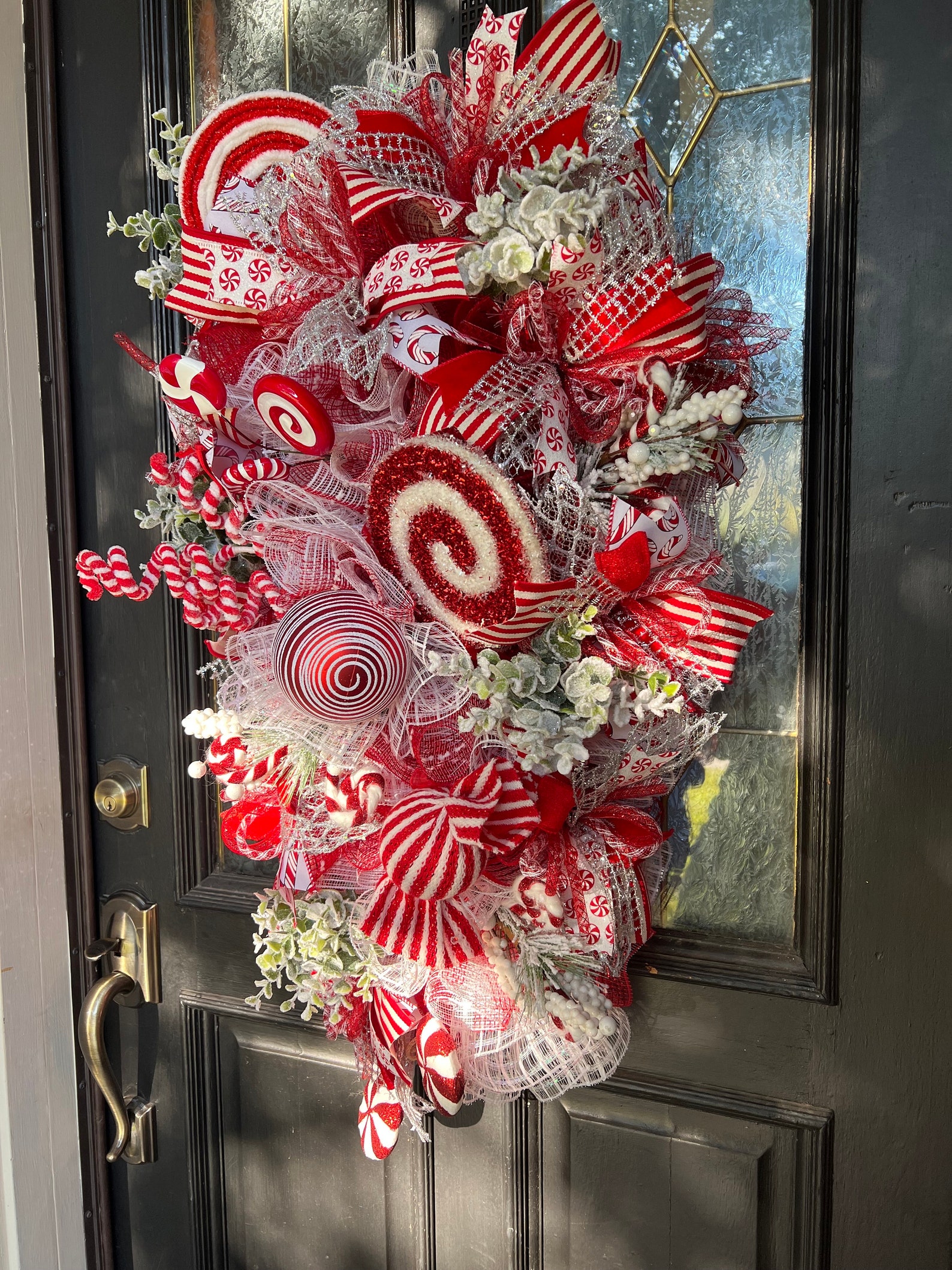 Peppermint Swag, Greenery and Peppermint Swag, Peppermint Christmas ...