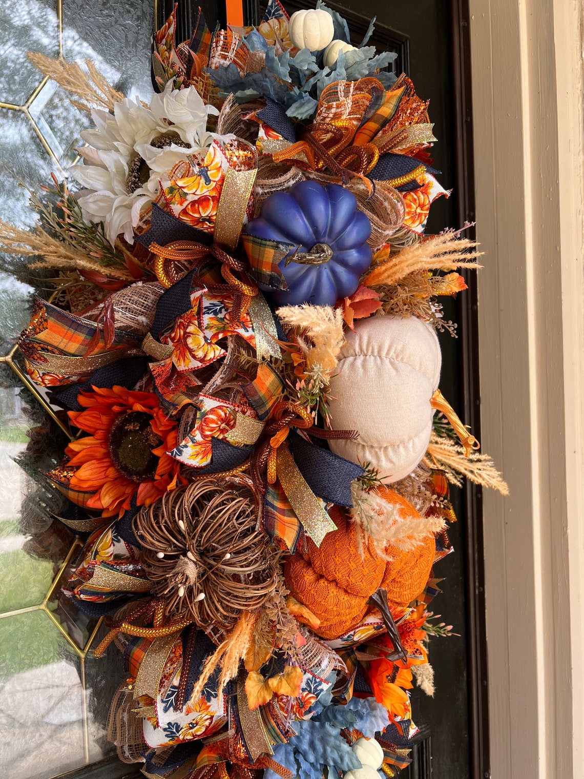 Xtra Large Plush Pumpkins Xtra Large Swag for Fall Fall Swag - Etsy