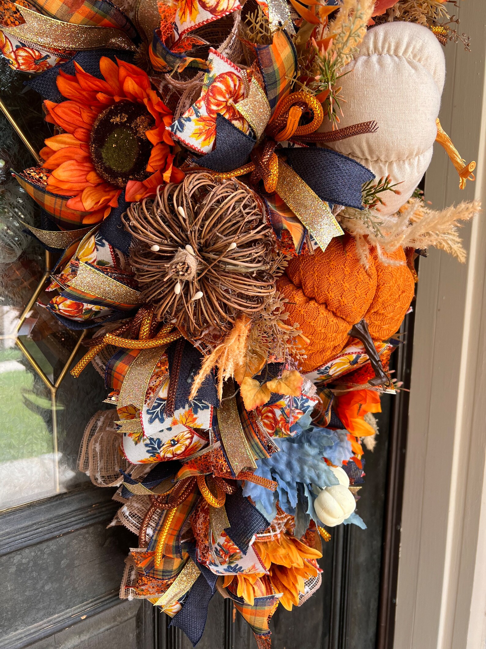 Xtra Large Plush Pumpkins Xtra Large Swag for Fall Fall Swag - Etsy