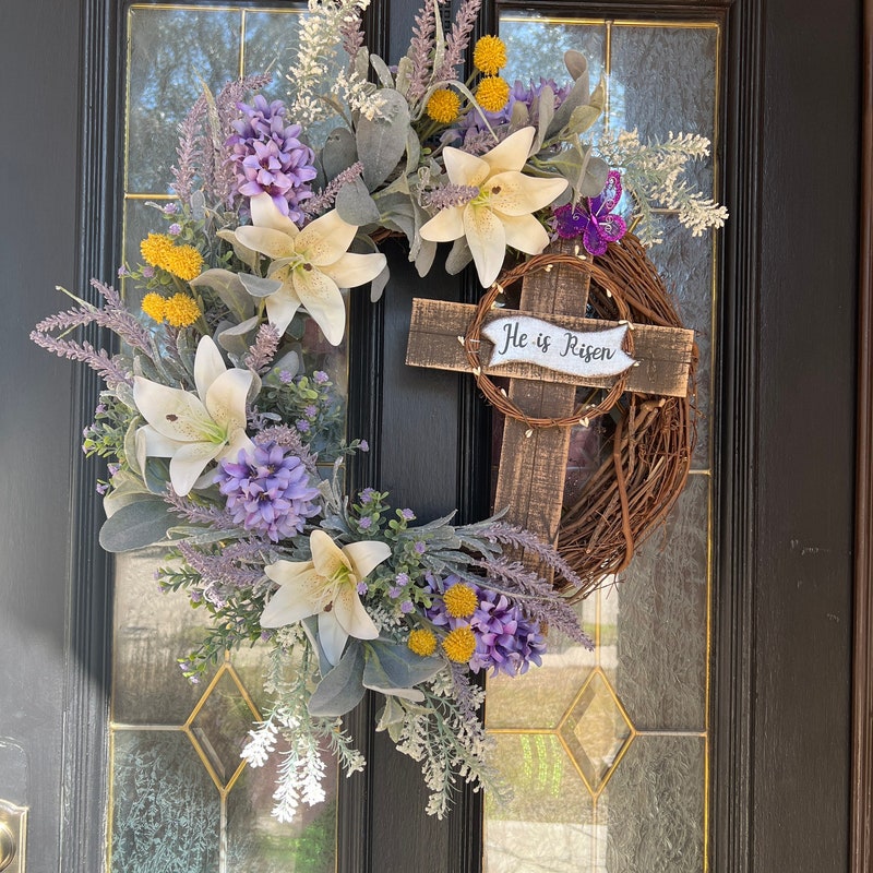 Religious Easter Wreath - Etsy
