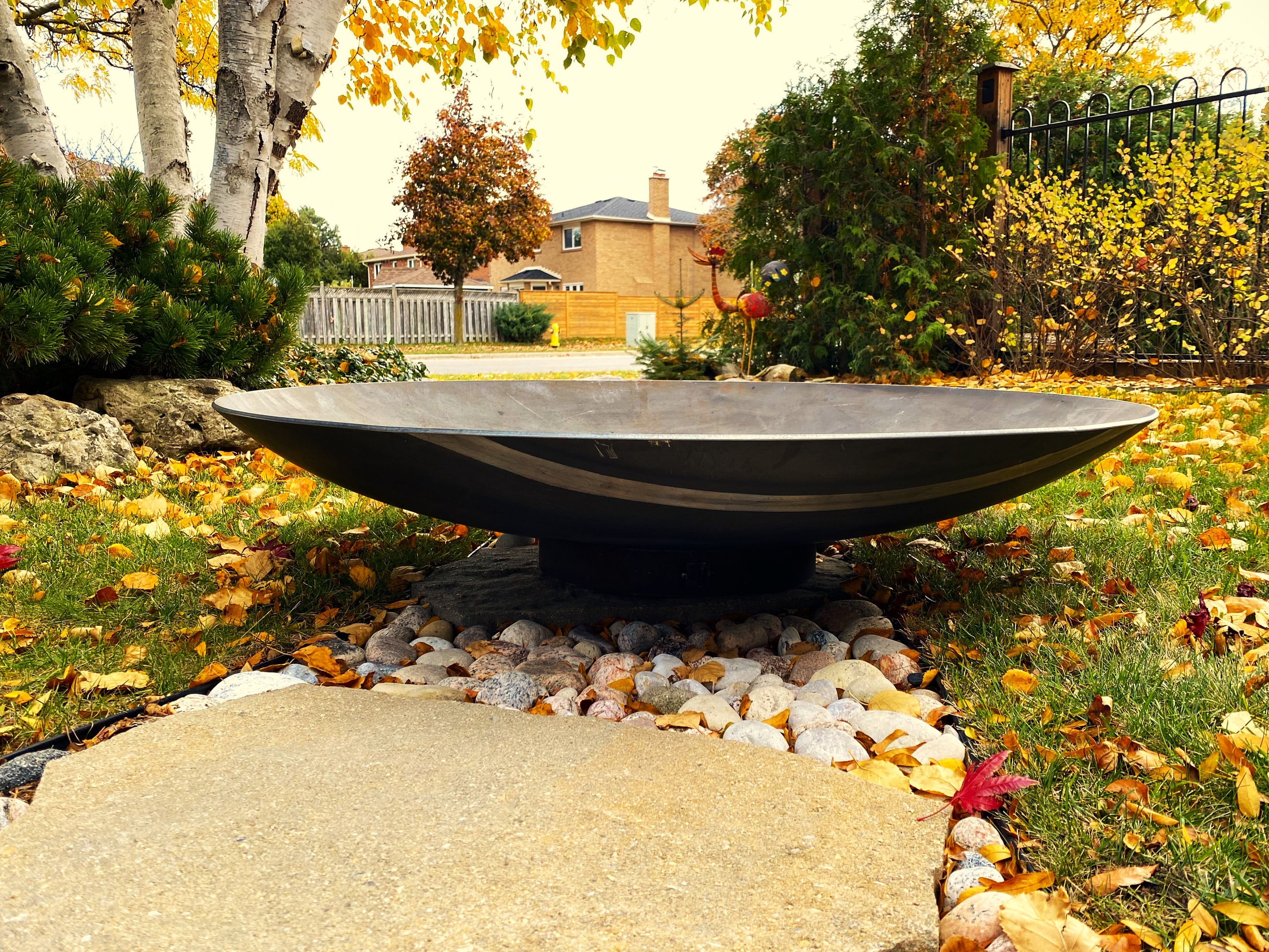 ZU 48 Yumi Corten Steel Fire Pit/water Mirror Bowl - Etsy