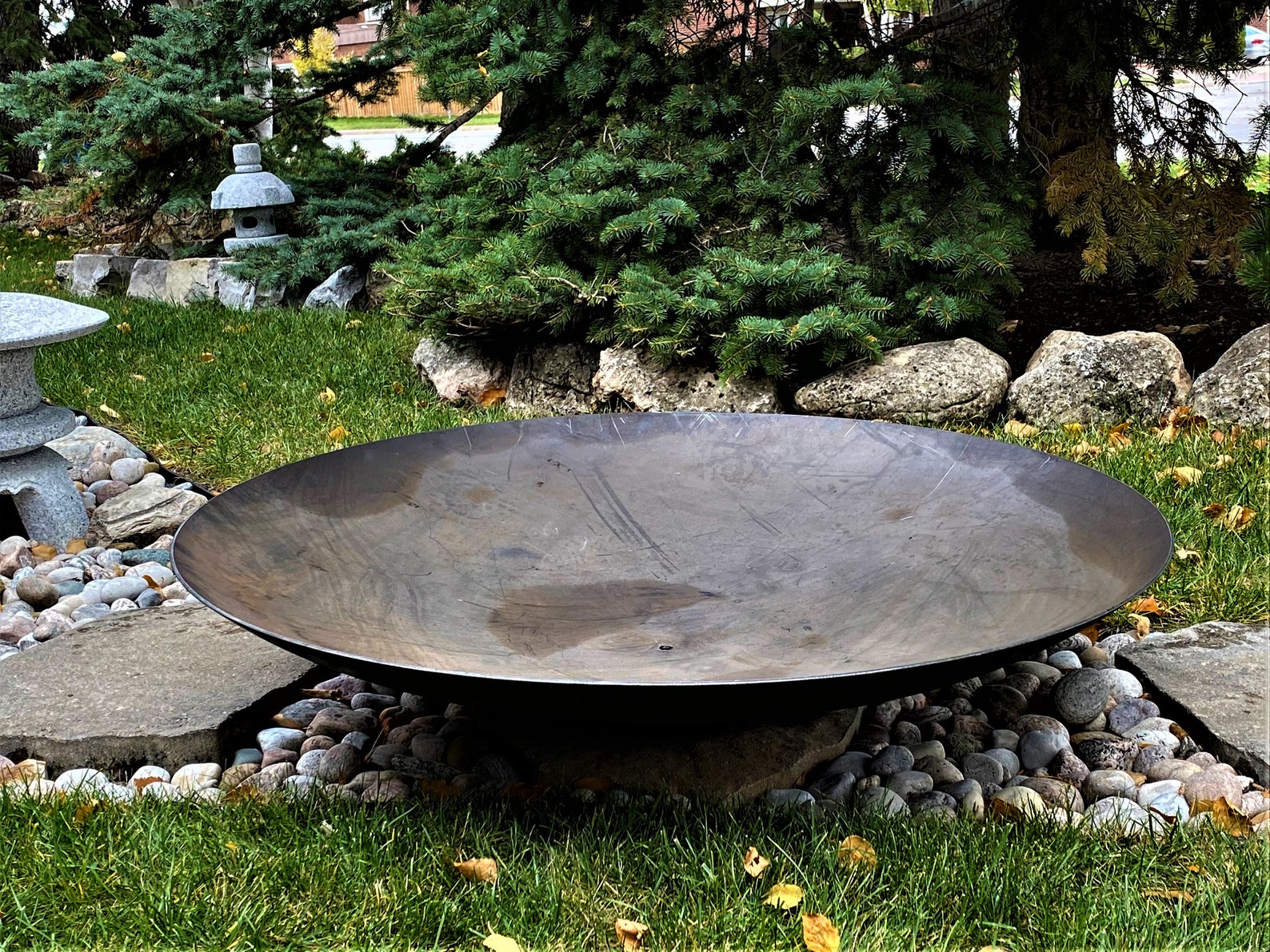 ZU 44 Yumi Corten Steel Fire Pit/water Mirror Bowl - Etsy
