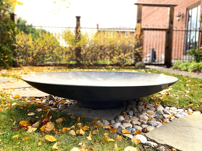 ZU 48 Yumi Corten Steel Fire Pit/water Mirror Bowl - Etsy