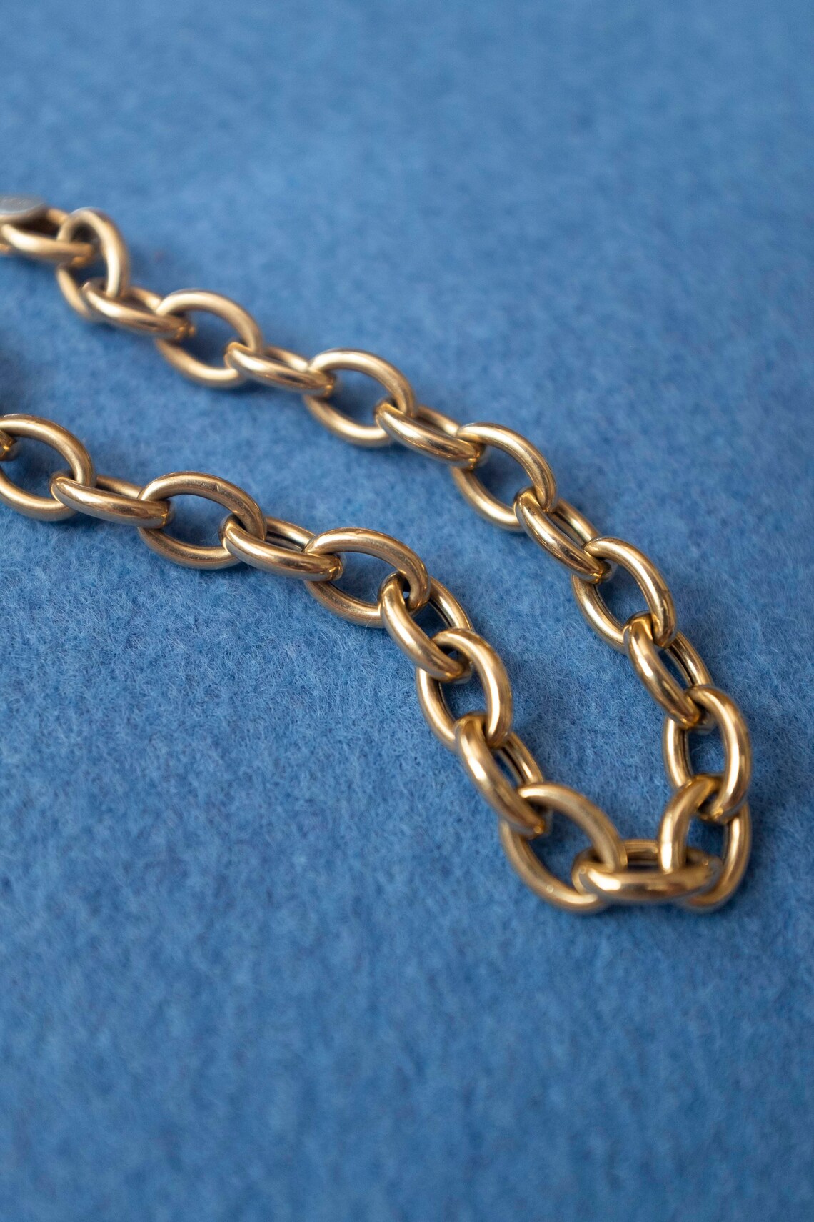 14k Vintage Link Chain Bracelet / Semi-hollow / Slinky Gold / Yellow ...