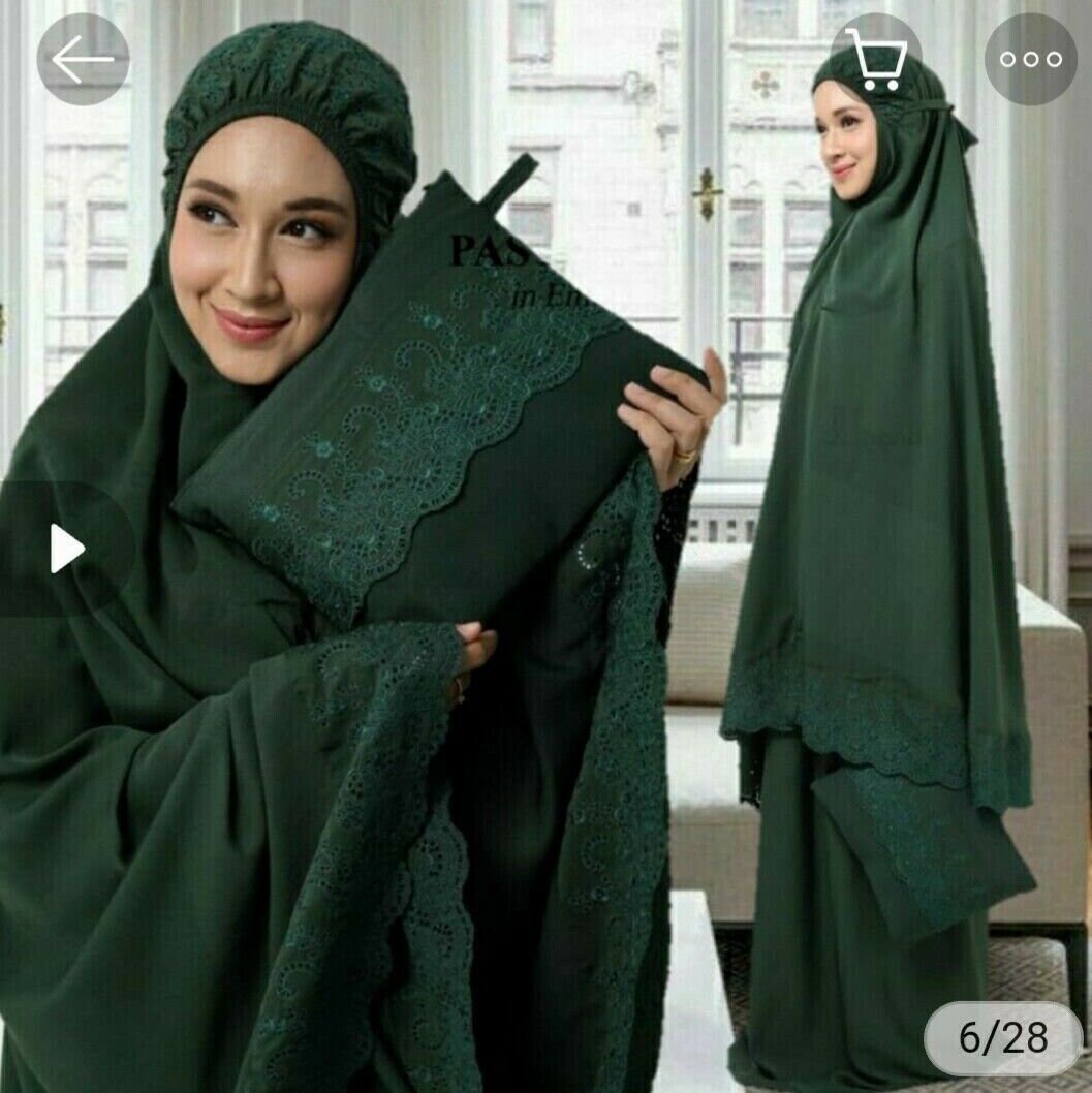 Muslim Women Long Scarf Islamic Prayer Hijab Jilbab Overhead Salah ...