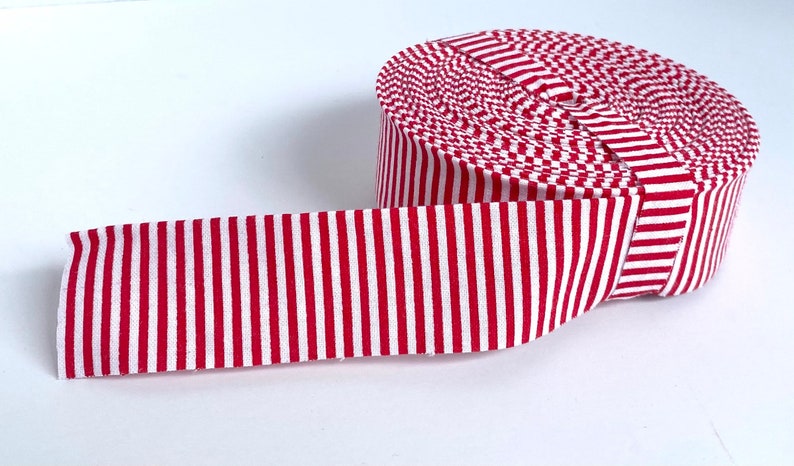 QUILT BINDING Red and White Stripe 100% Cotton 7 9 or - Etsy