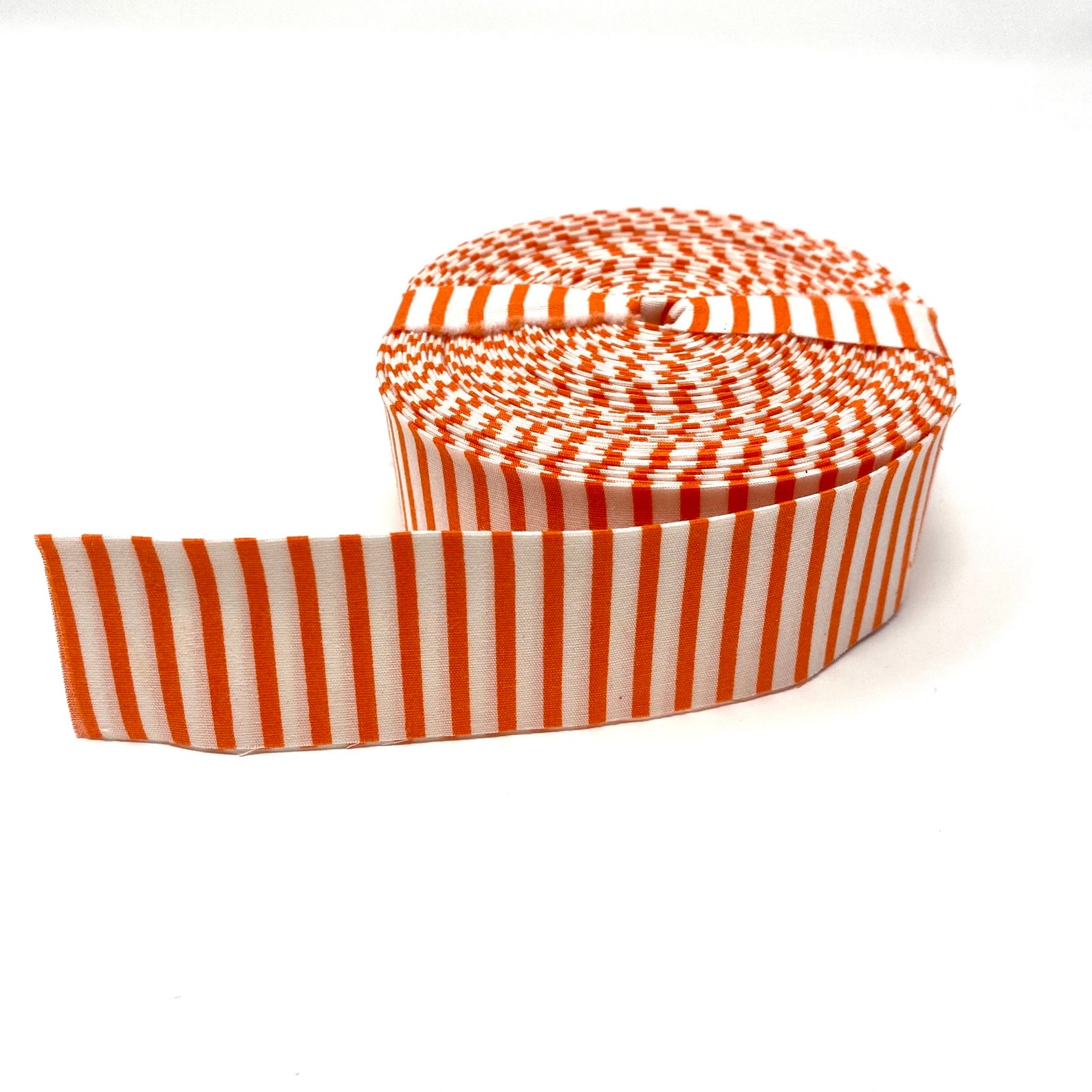 QUILT BINDING - Bright Orange and White Stripe - Halloween Fabric - 100 ...