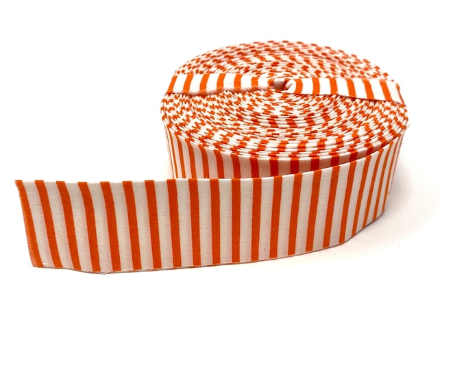 QUILT BINDING - Bright Orange and White Stripe - Halloween Fabric - 100 ...