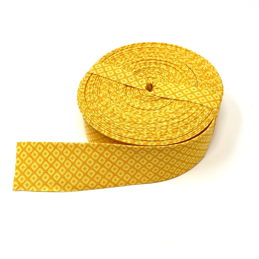 QUILT BINDING - Yellow Check Fabric - 100% Cotton - 7, 9 OR 11 Yard ...