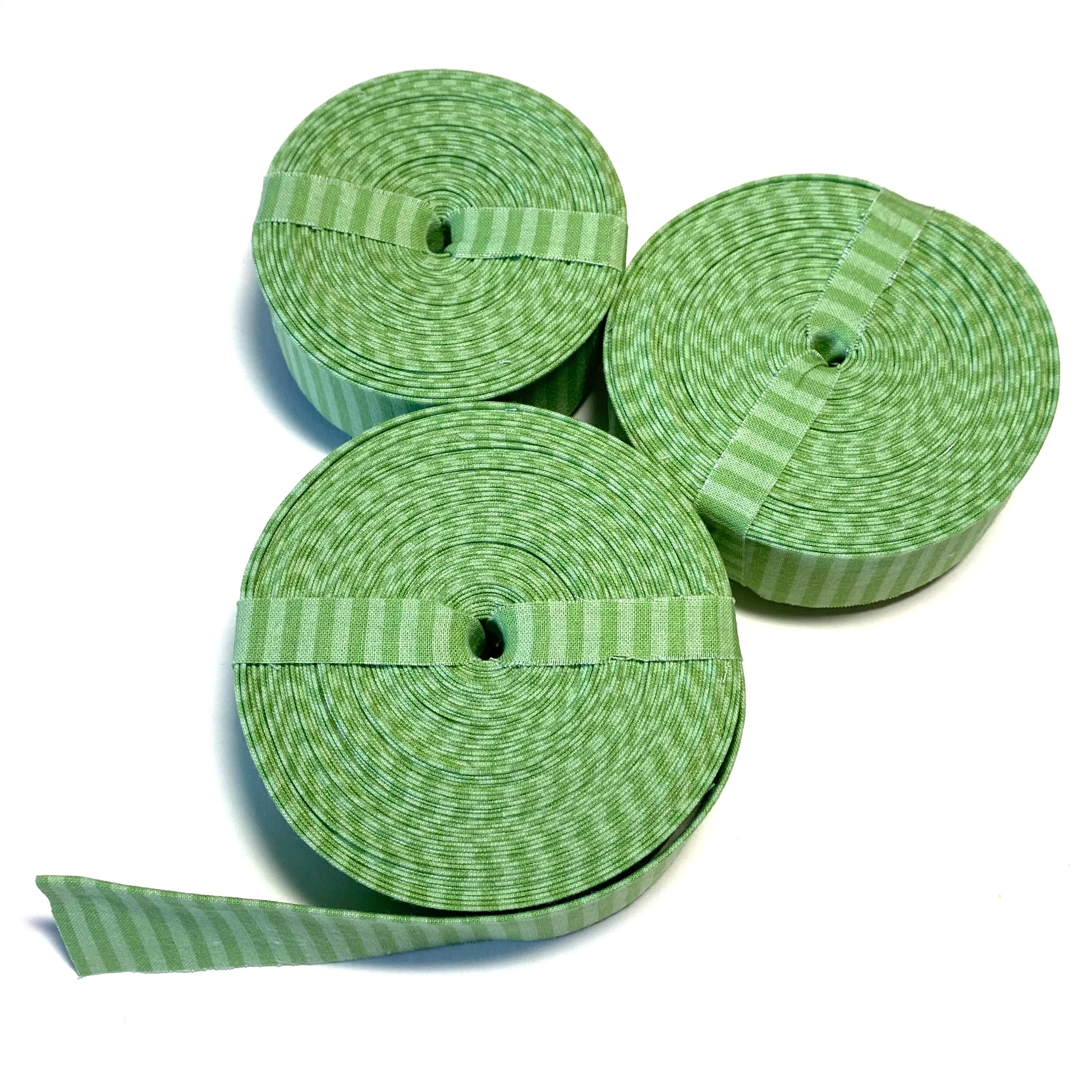 QUILT BINDING - Green 1/8” Stripe 100% Cotton Fabric - 5, 7, 9 or 11 ...