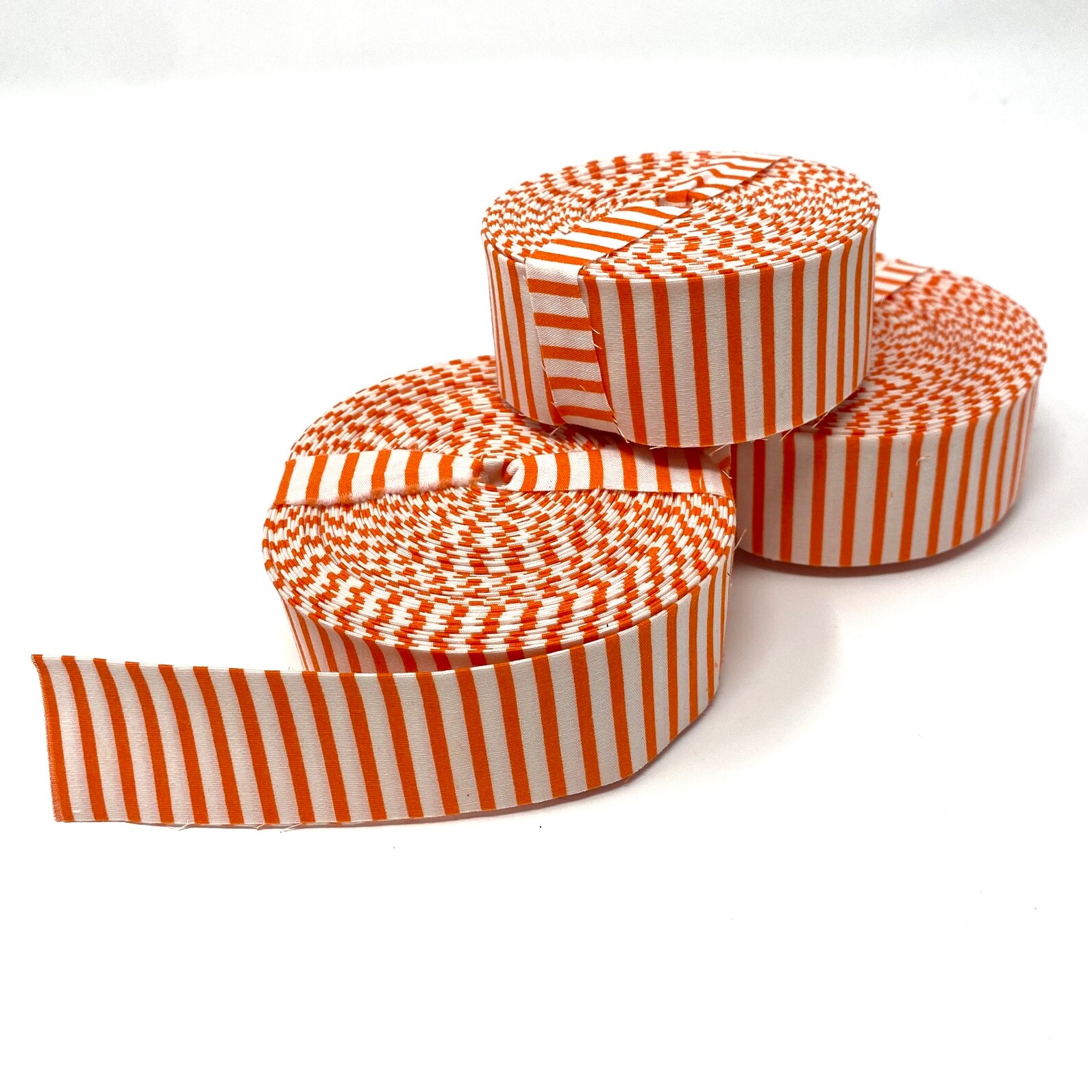 QUILT BINDING - Bright Orange and White Stripe - Halloween Fabric - 100 ...