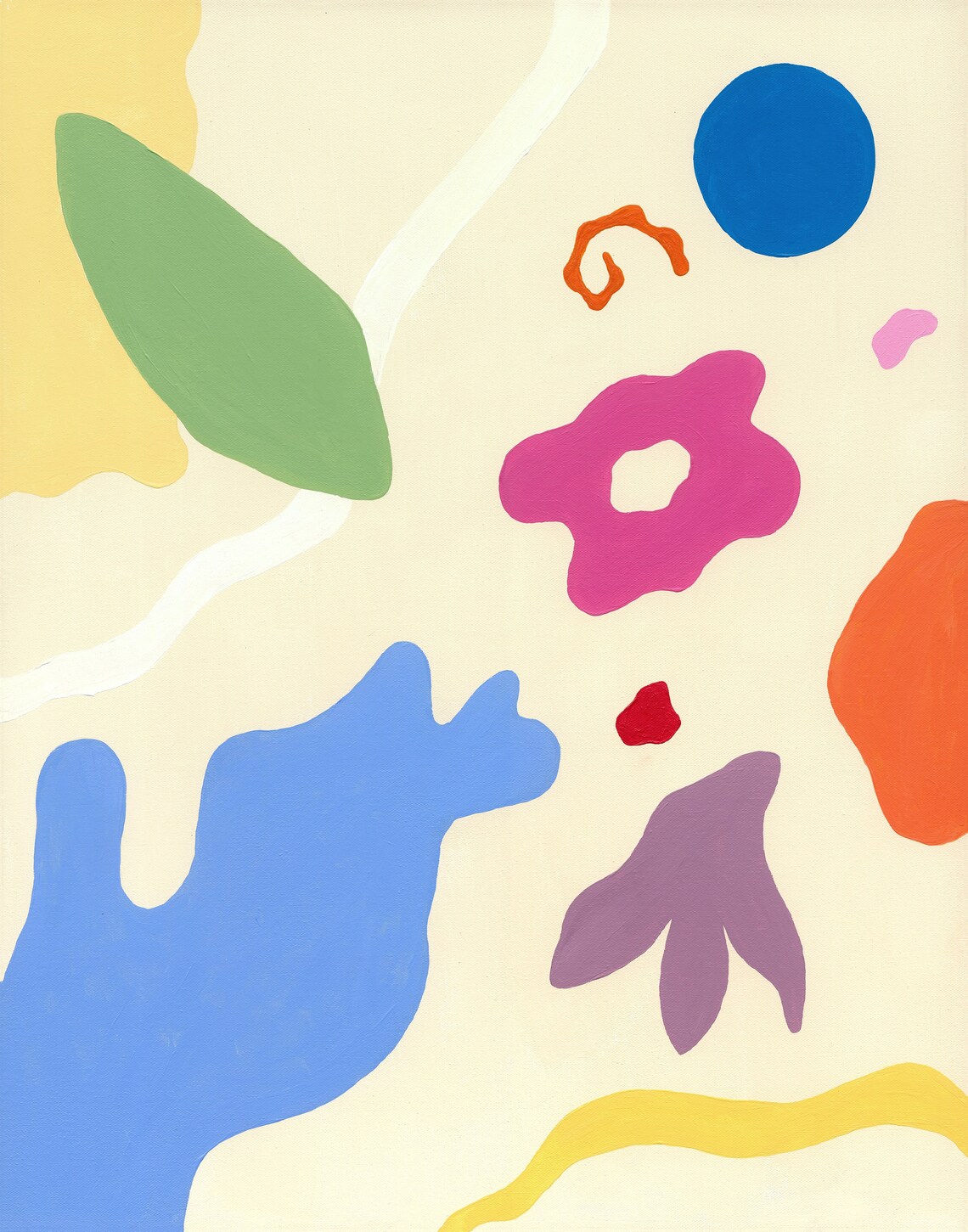 Colorful Funky Shapes Print-12x16 | Etsy