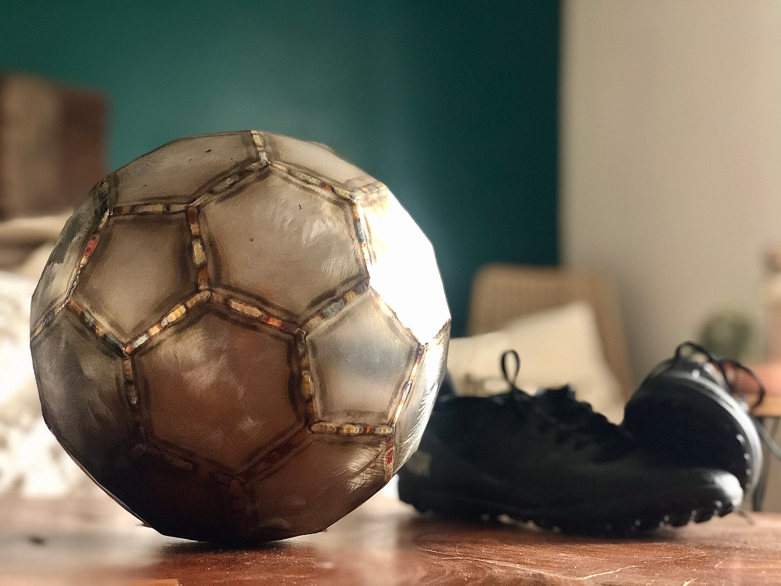 Soccer. Collectable. Handcrafted. Football. Stainless. Welded. Display ...