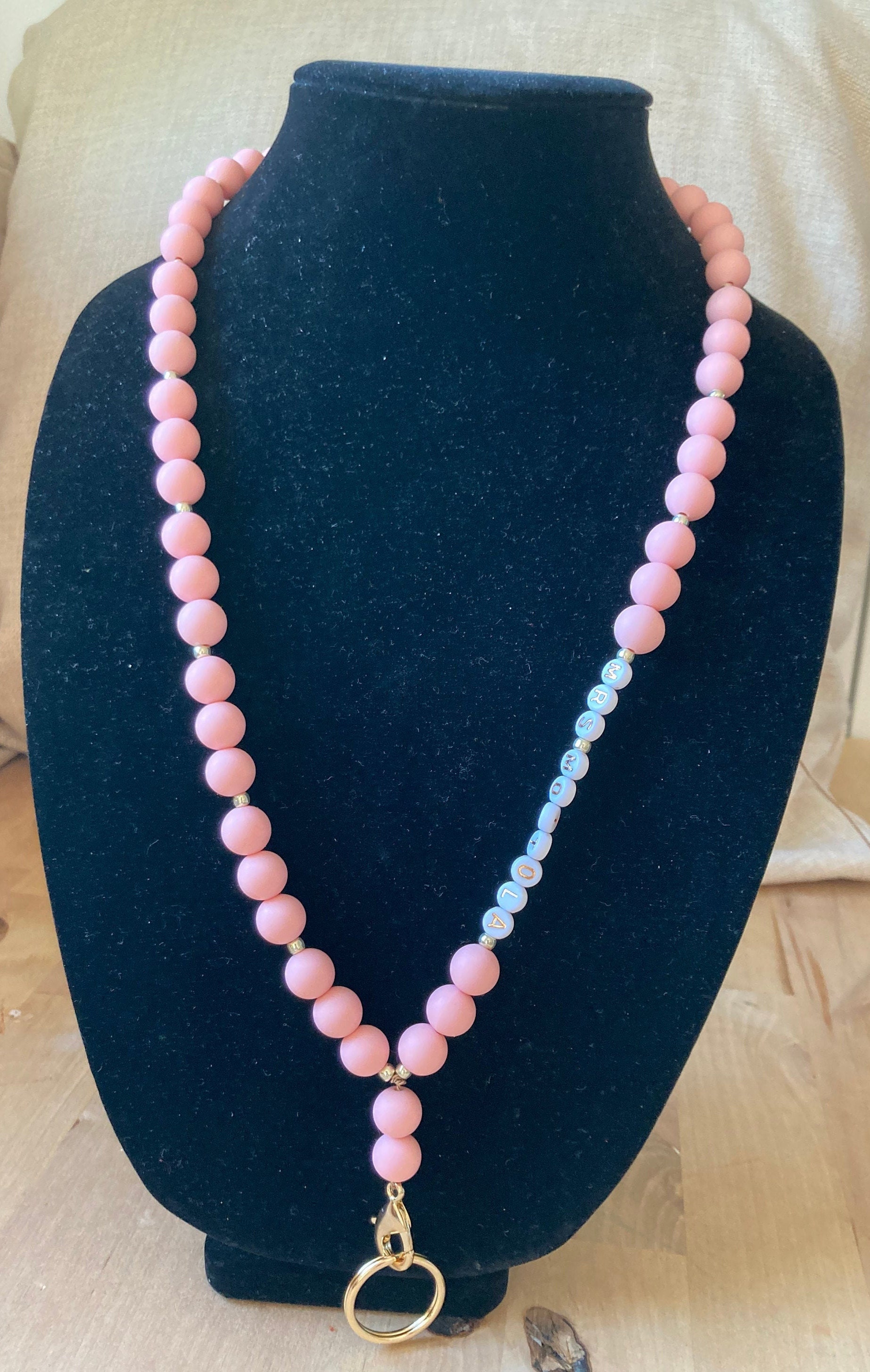 Personalized Silicone Beaded Lanyard - Etsy