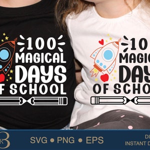 100 Magical Days of School Rocket SVG ,rocket Ship 100th Day of School ...