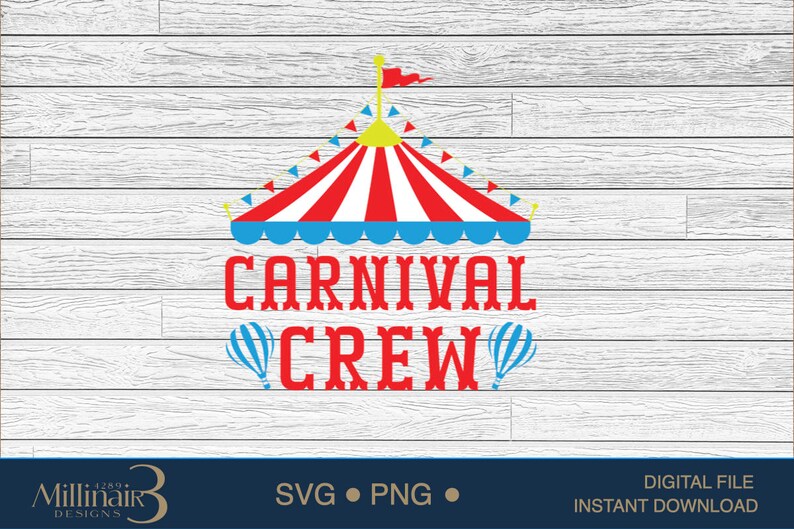 Carnival Crew SVG: Circus Party Design (digital Download) - Etsy