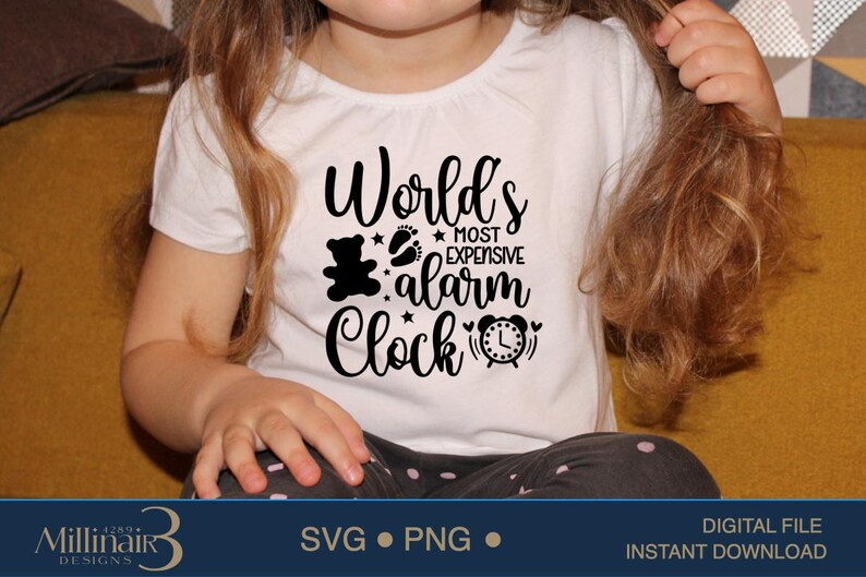 World's Most Expensive Alarm Clock SVG: Baby Design (digital Download ...