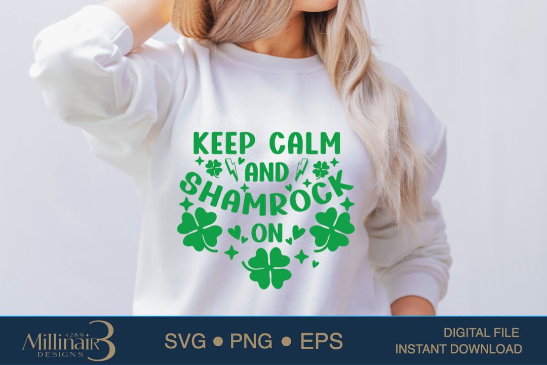 Luck of the Irish ,keep Calm and Shamrock On, St.patrick's Day T-shirt ...