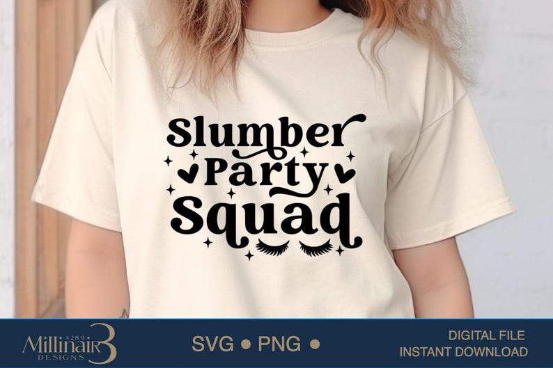 Slumber Party Squad SVG: Girls Sleepover Design (digital Download) - Etsy