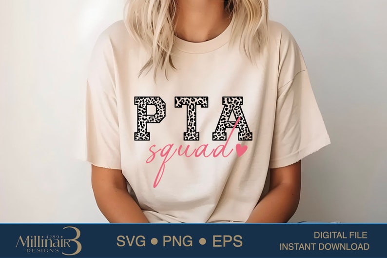 PTA Squad Svg Bundle for DIY T-shirts,pta Powered by Coffee and Kindness ,parents Association ...