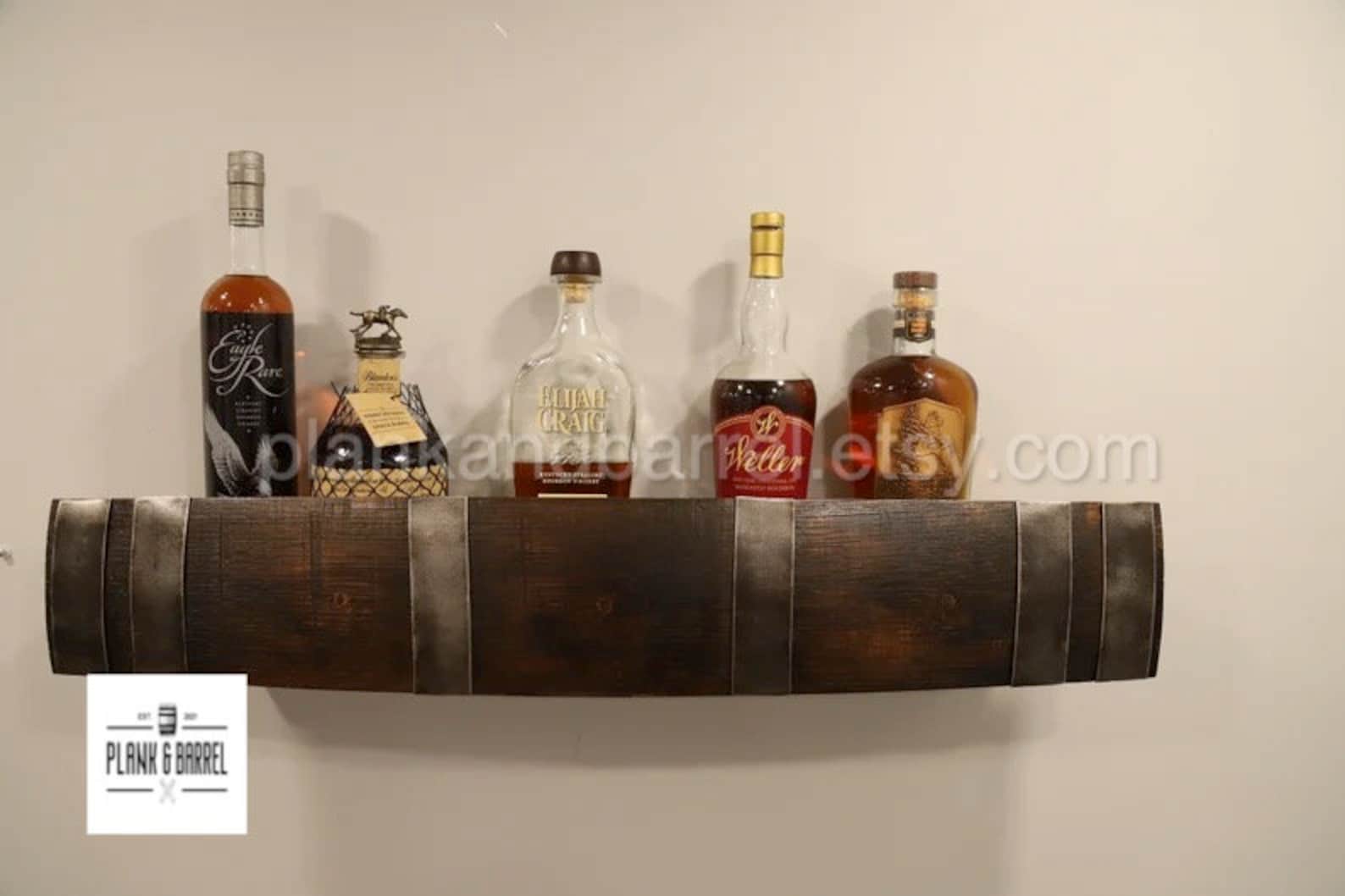 Bourbon Whiskey Barrel Shelf - Etsy
