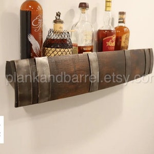 Bourbon Whiskey Barrel Shelf - Etsy