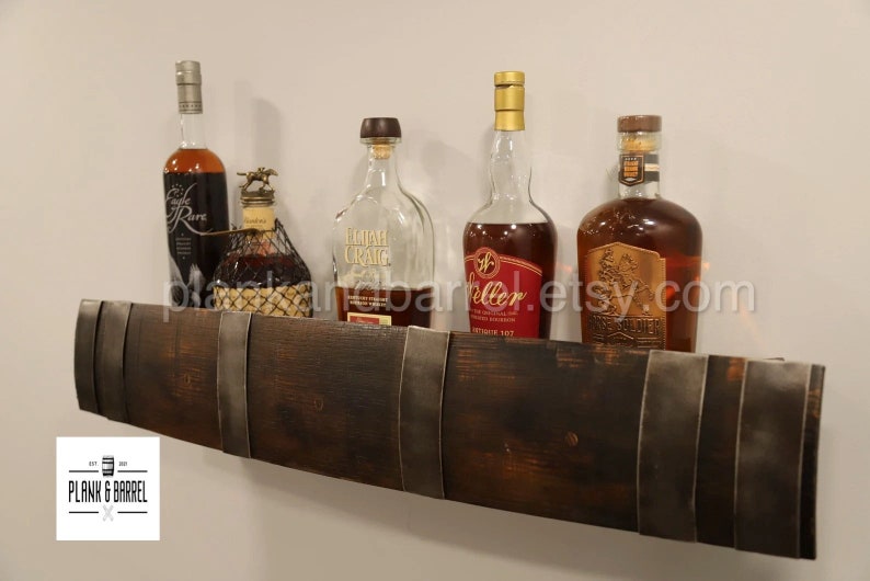 Bourbon Whiskey Barrel Shelf - Etsy