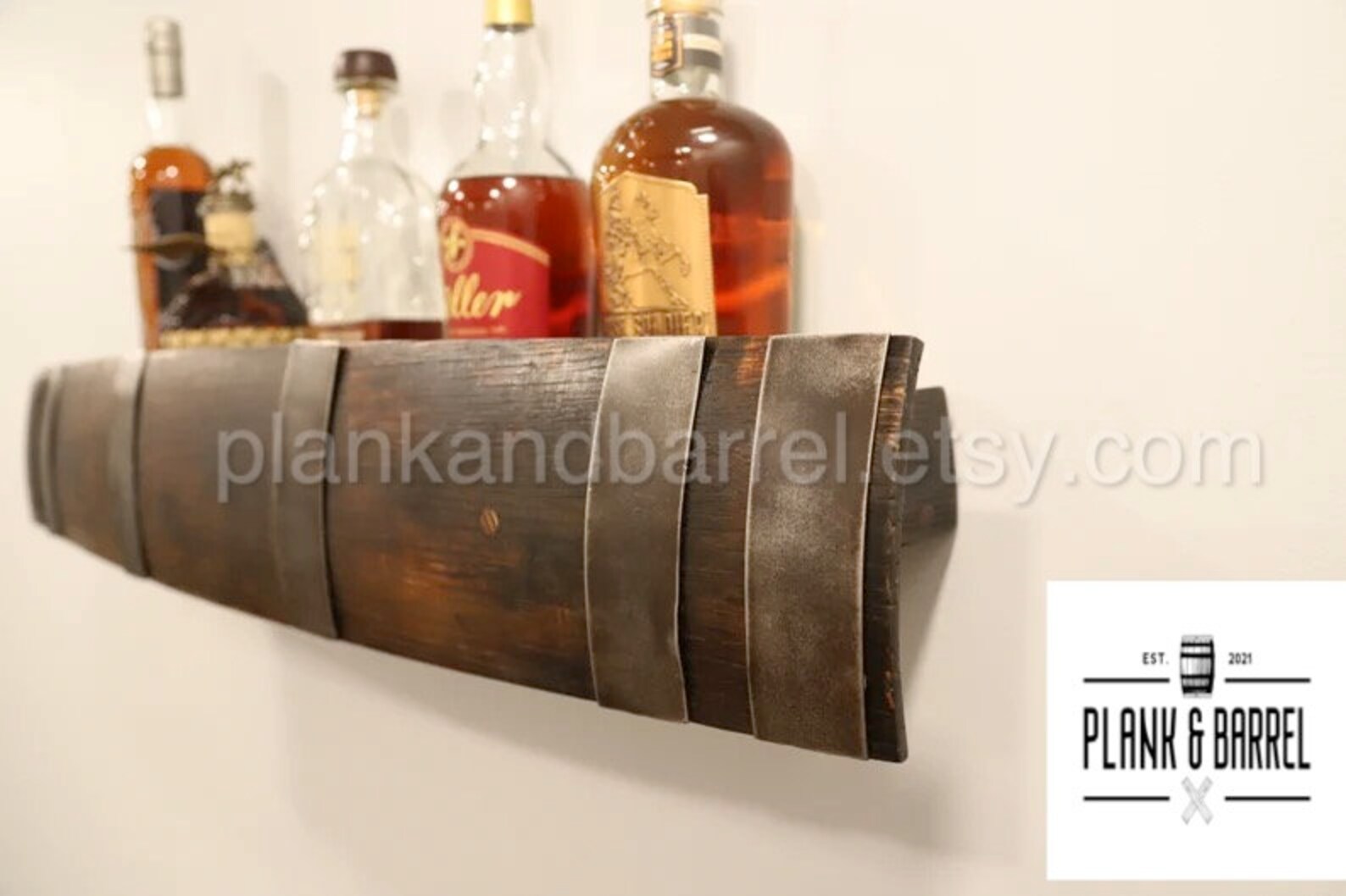 Bourbon Whiskey Barrel Shelf - Etsy