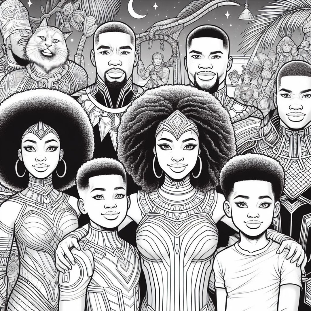 Wakanda Coloring Page - Etsy