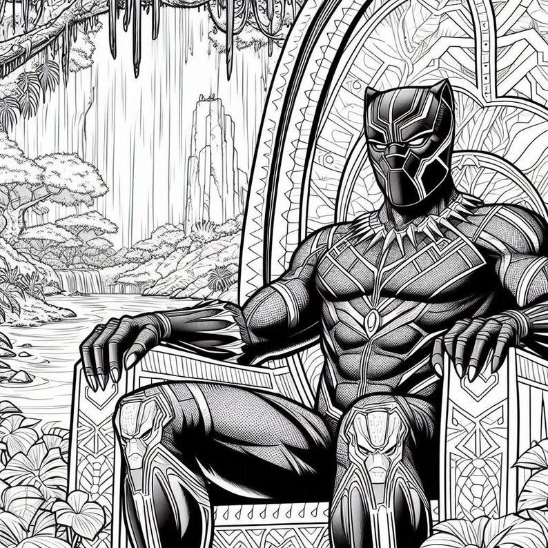 Wakanda 1, Coloring Page - Etsy