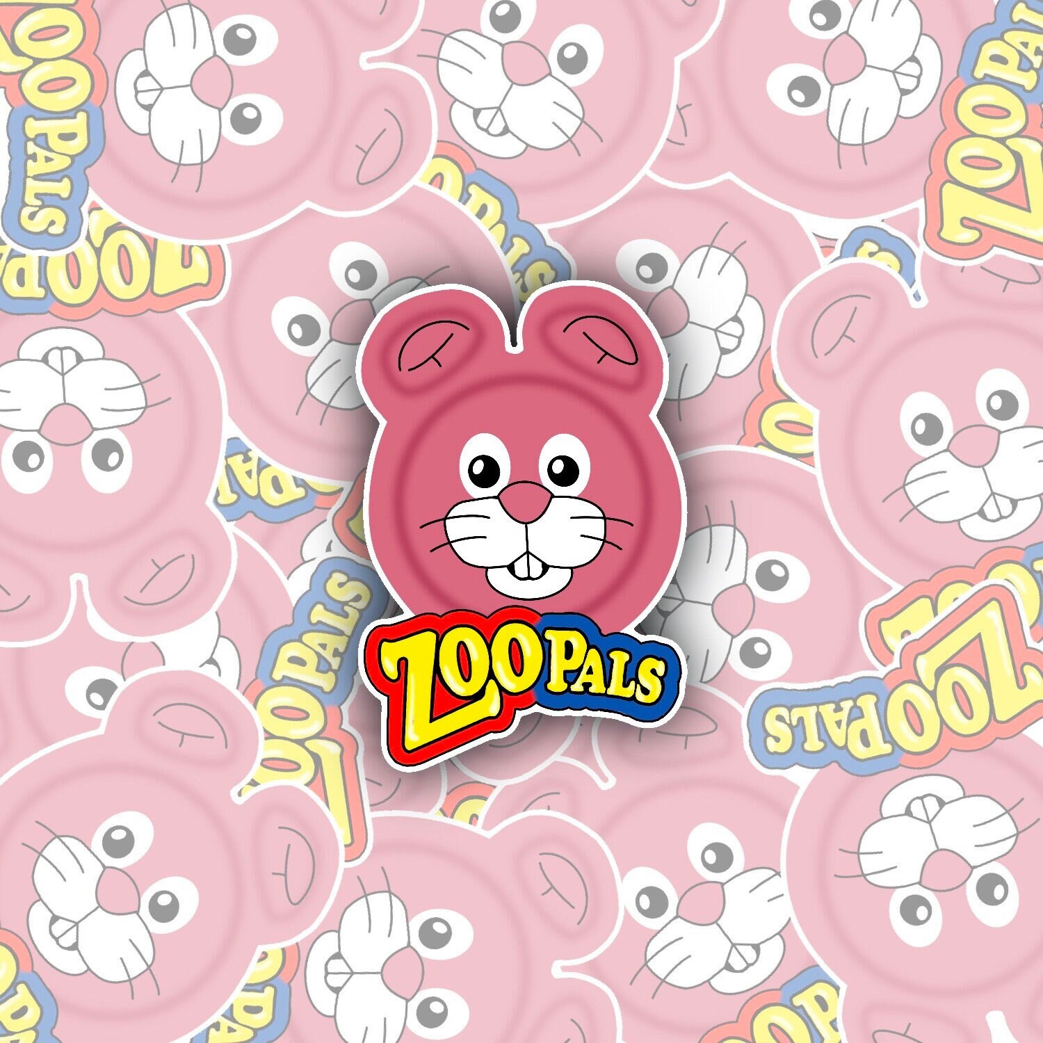 Rabbit Zoo Pals Plate Sticker Decal, Perfect for Notebooks, Laptops ...