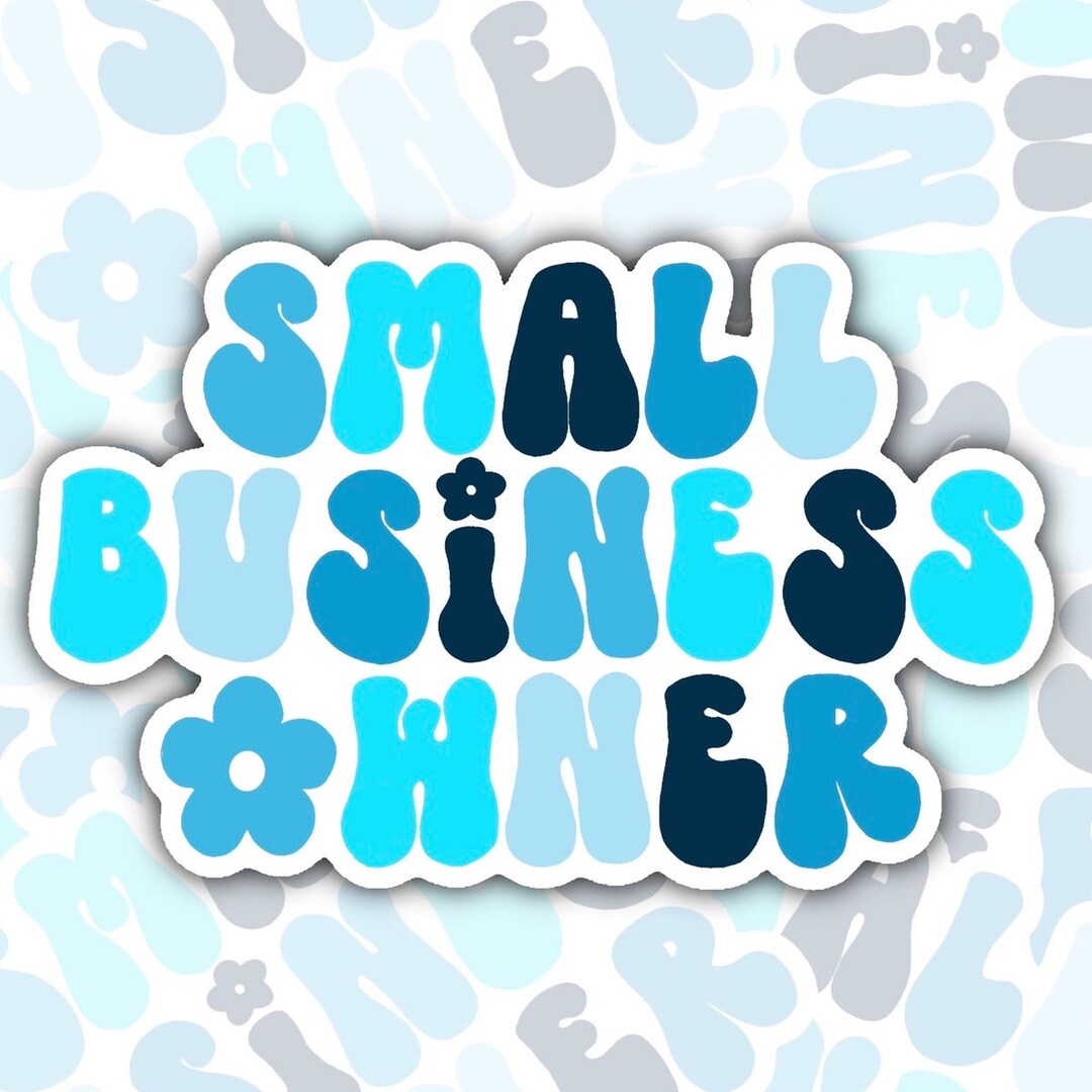 Small Business Owner Blue Retro Sticker Decal - Etsy