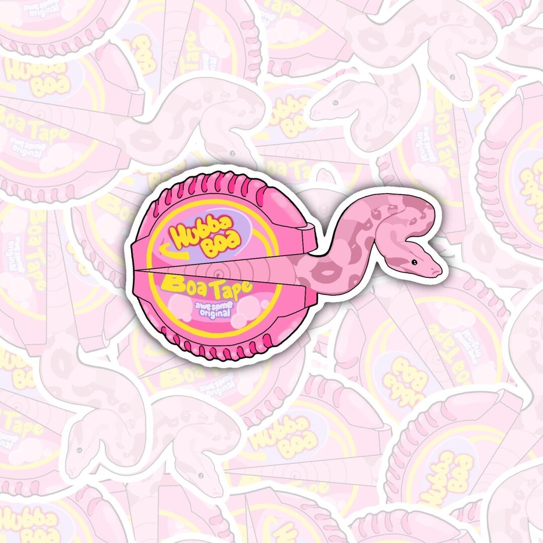 Bubblegum Snake Sticker Decal, Snake Lover Gift, Reptile Lover Gift ...