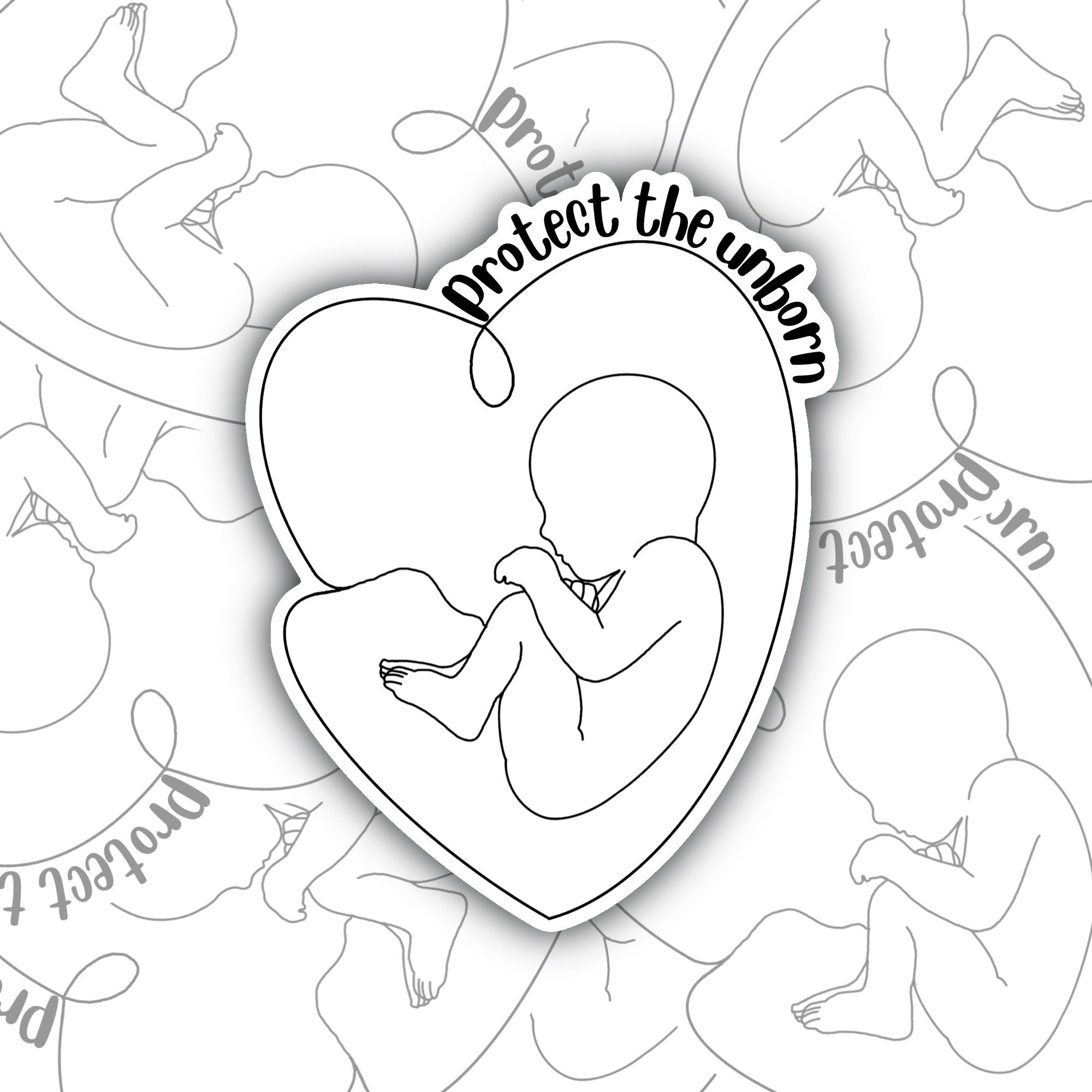 Protect the Unborn Sticker Decal, Pro-life Sticker, Pro Life, Pastel ...