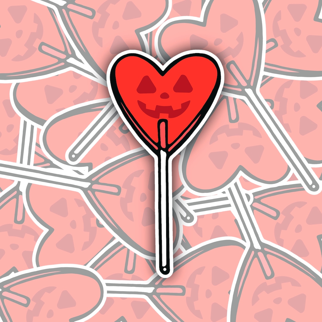Spooky Heart Lollipop Sticker Decal, Outdoor Lover Gift, Perfect for ...