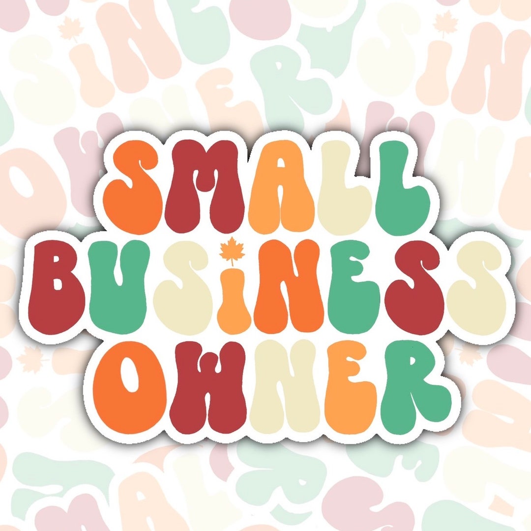 Small Business Owner Fall Retro Sticker Decal - Etsy