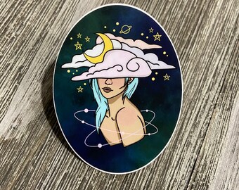 Space Girl Sticker - Etsy
