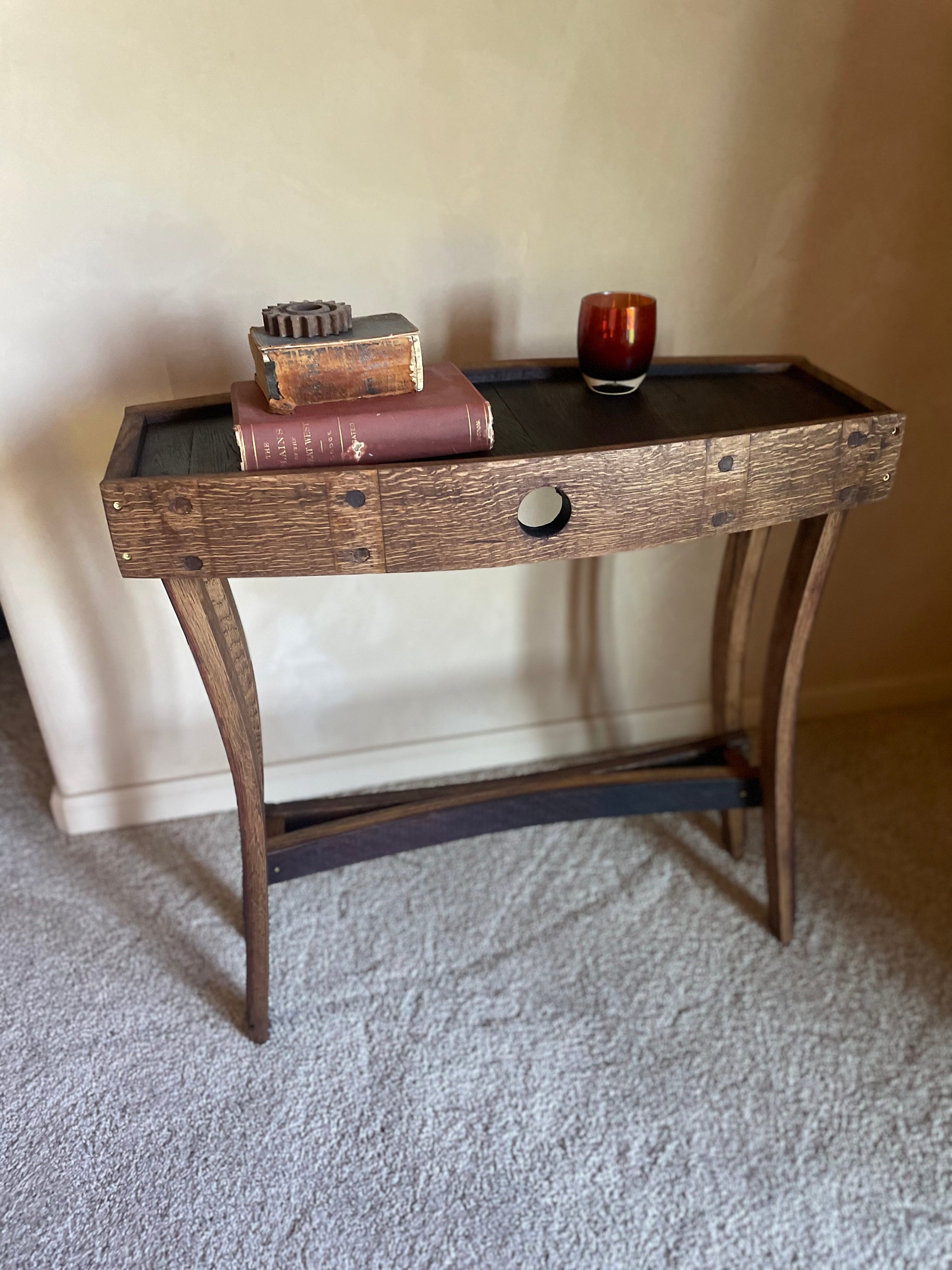 Wine Barrel Console Table - Etsy