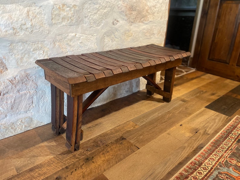 Wine Barrel Bench - Etsy