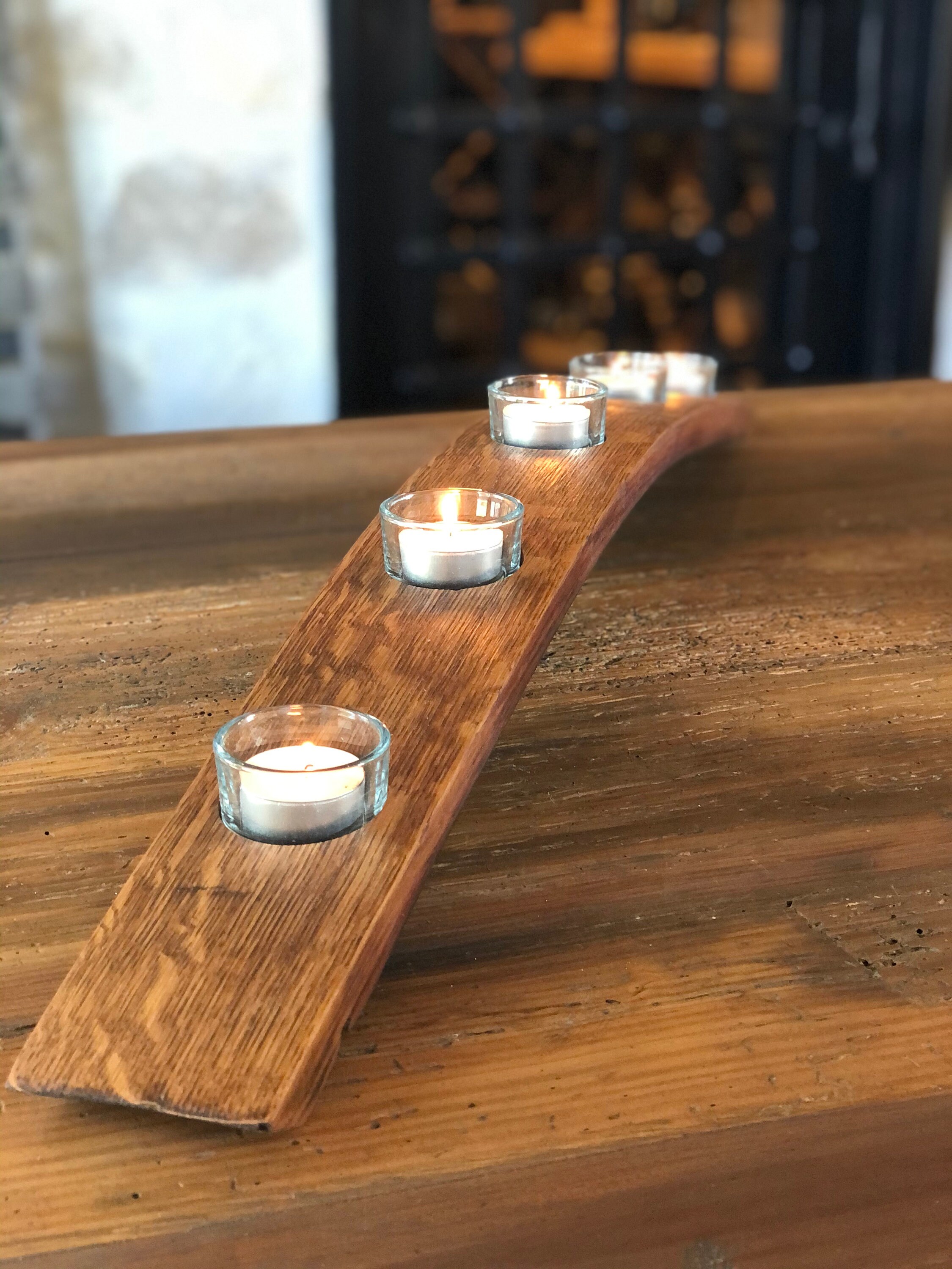 Barrel Stave Candleholder -5 Candles - Etsy