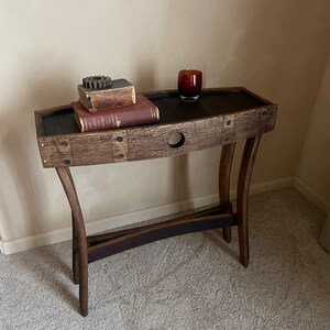 Wine Barrel Console Table - Etsy