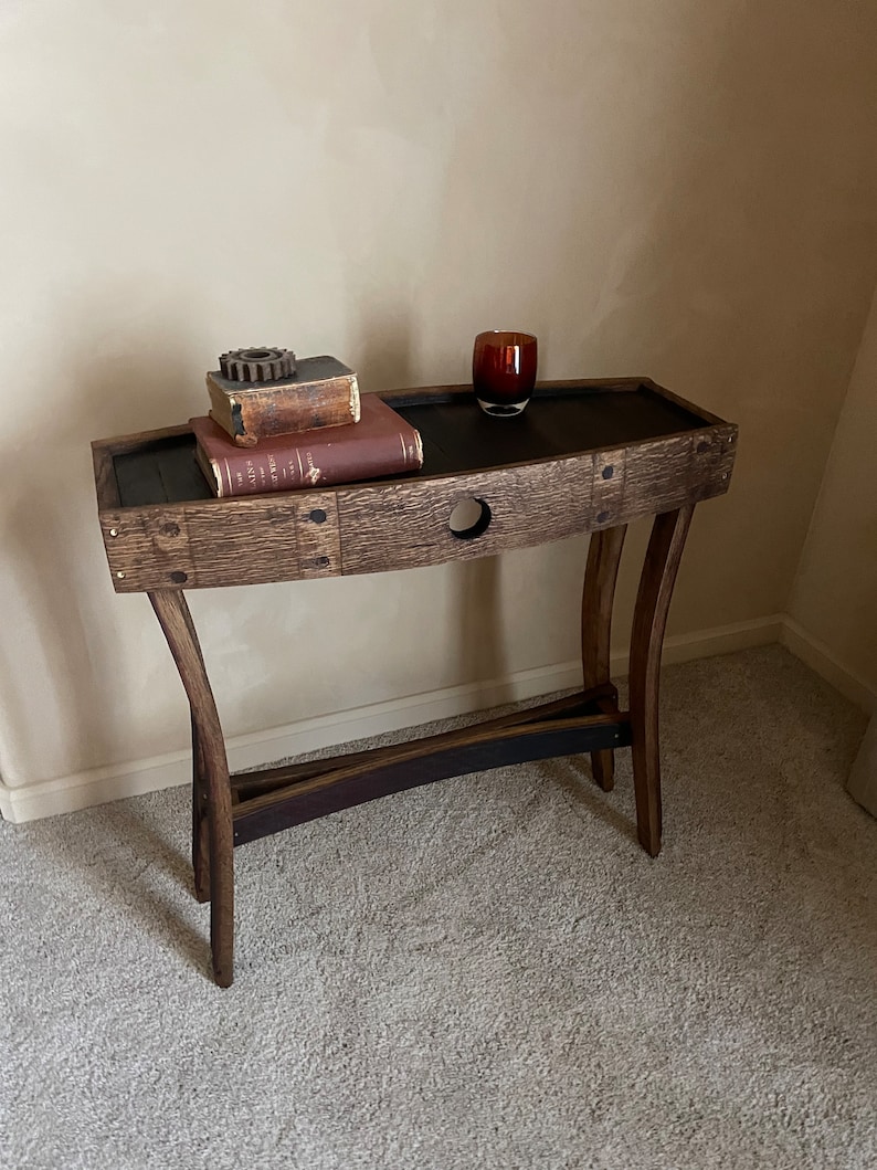Wine Barrel Console Table - Etsy